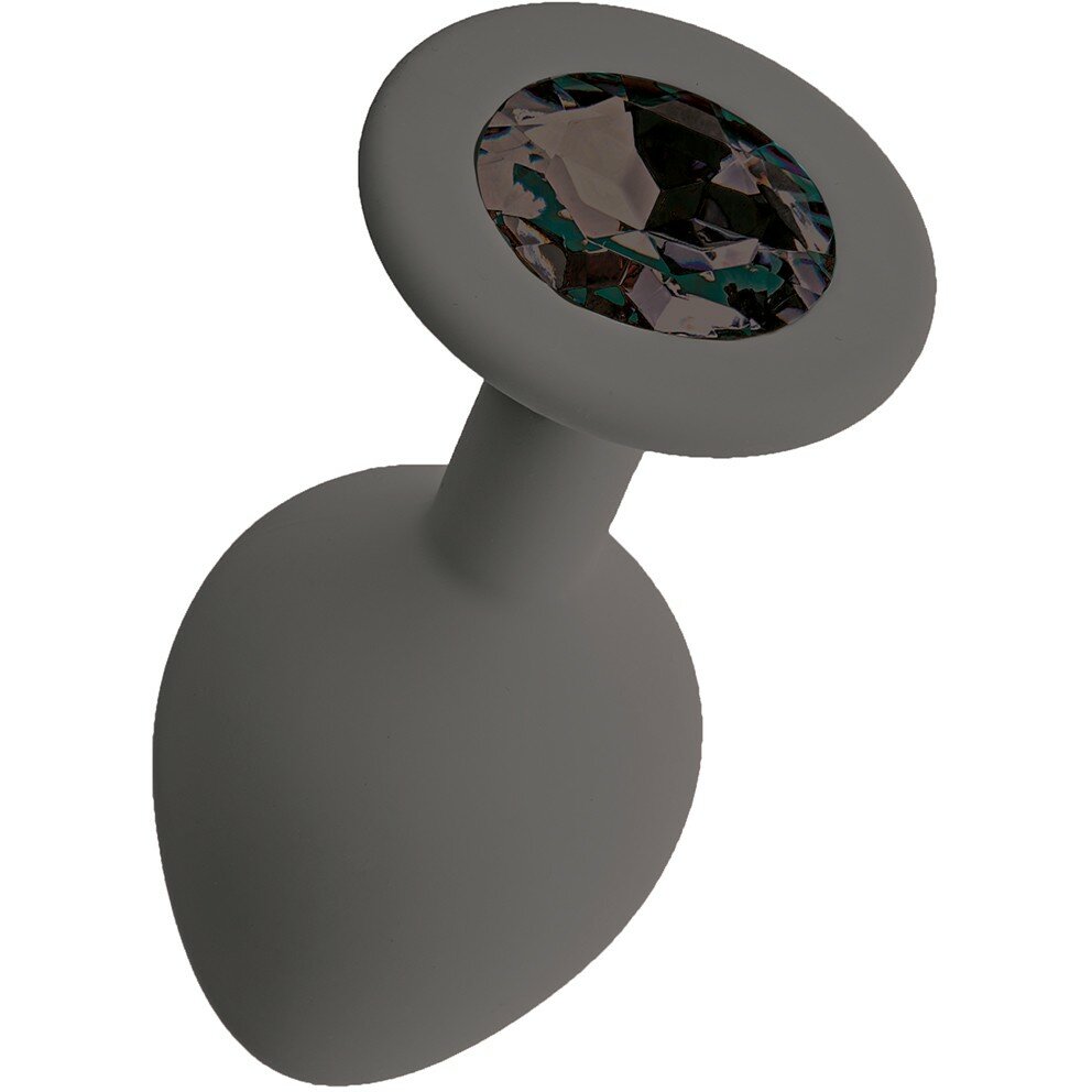 Анальная пробка "Gamma-S" Le Frivole, с кристаллом, силикон, 7.2см