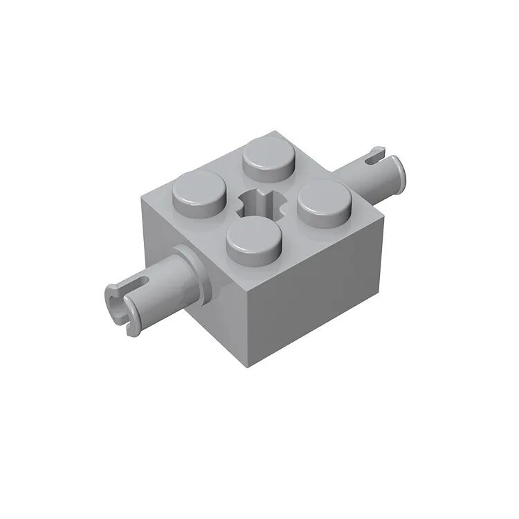 LEGO 2x2 Brick with Pins, Серый (071)
