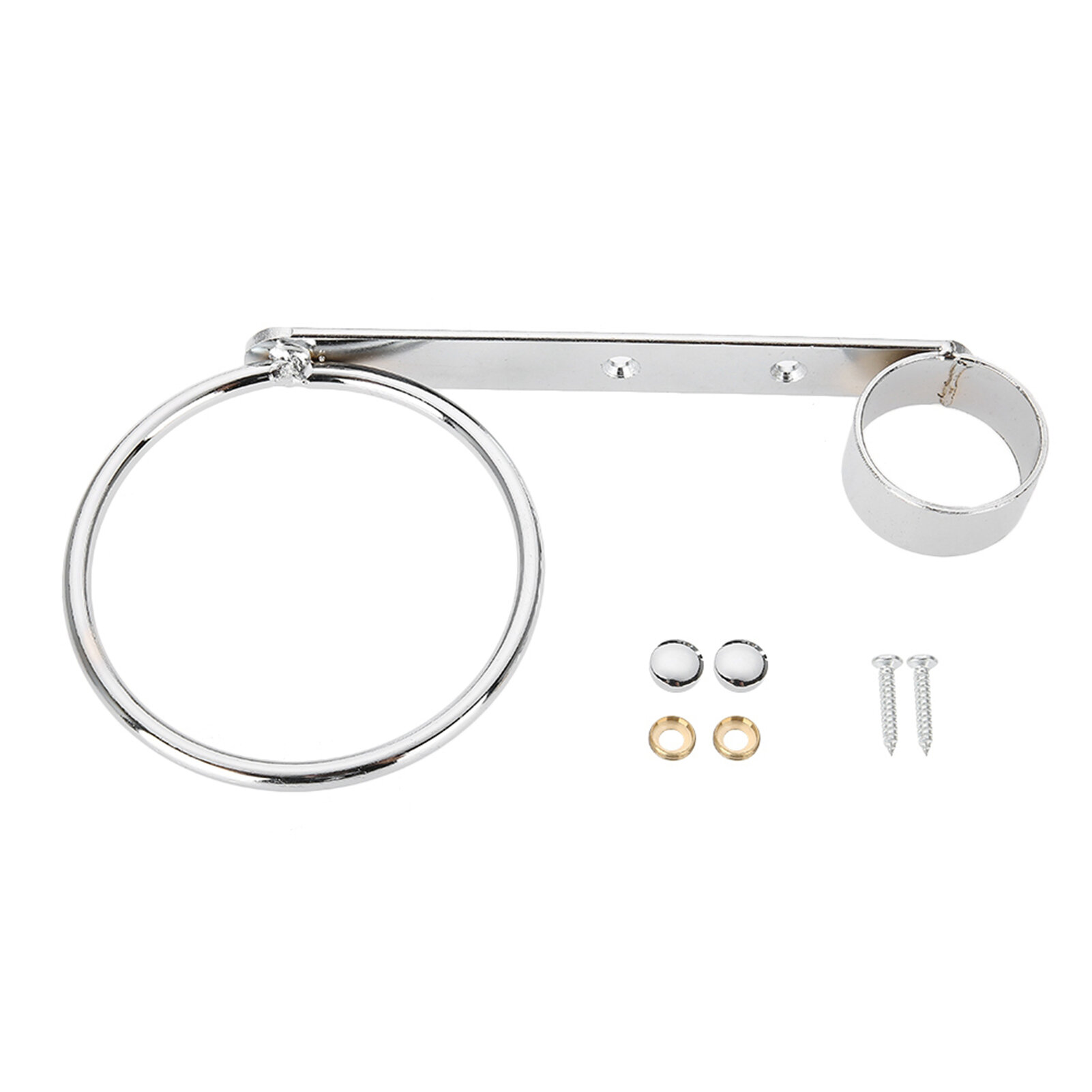 Настенный держатель для фена из хромированного железа. Подставка для фенов и щипцов.