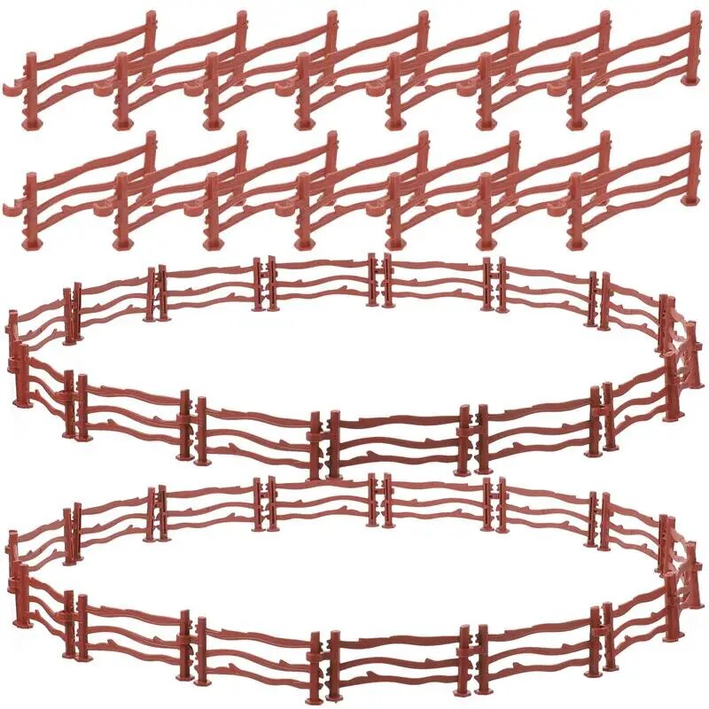 100 шт, модель забора, игрушечный фермерский забор, аксессуар, мини-забор, гайки, украшение для садового забора, фигурки, ролевые игры, ограждение для детей