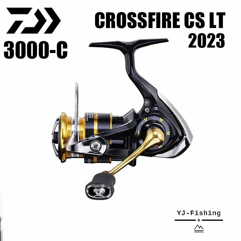 Катушка Daiwa, 3+1 подшипник, для спиннинга и рокфишинга, чёрная/золотая