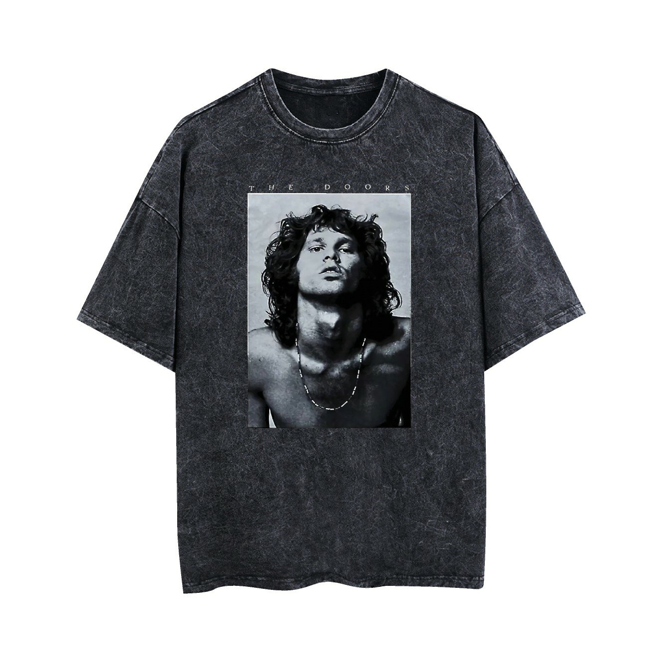 Ретро-футболка The Doors Jim Morrison Черный ретро-костюм с коротким рукавом