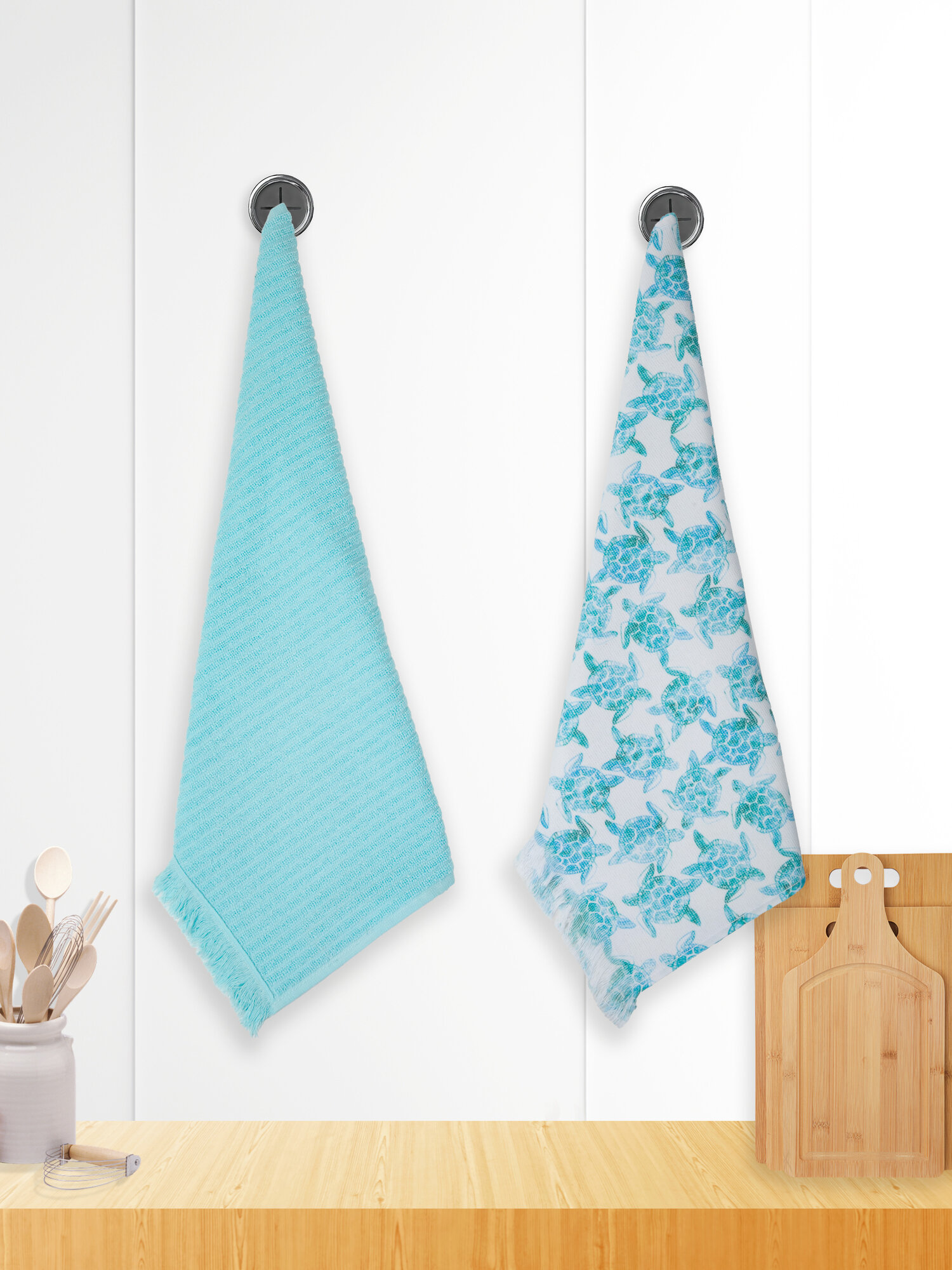 Набор из 2 кухонных махровых полотенец 50х70 см, Vingi Ricami