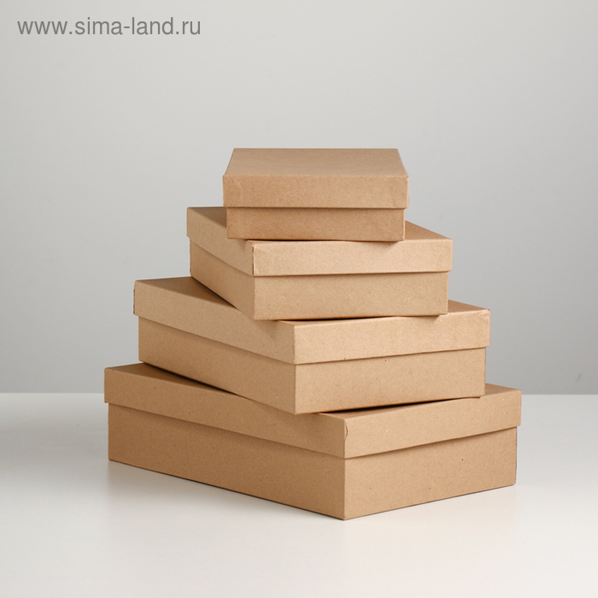 Подарочные коробки 4 в 1 "Крафт однотонный", 30 х 20 х 8 - 24 х 14 х 5 см