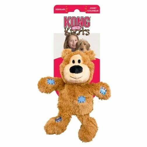 Kong Wild Knots Bear Мягкая игрушка для собак Медвежонок, XS, светло-коричневый