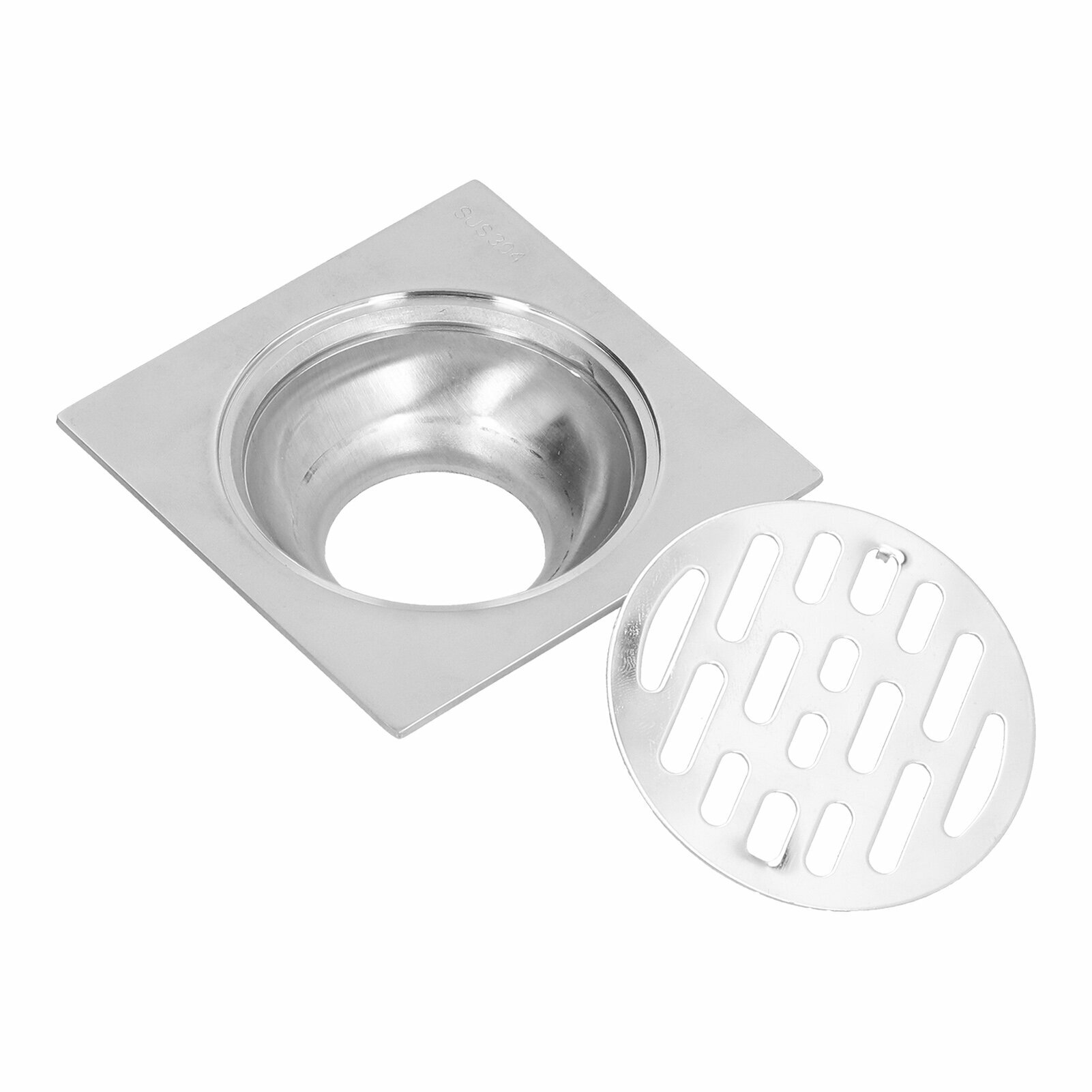Слив для пола из нержавеющей стали, самогерметизирующийся сетчатый фильтр для стиральной машины для кухни, ванной комнаты, глянцевый одноразовый