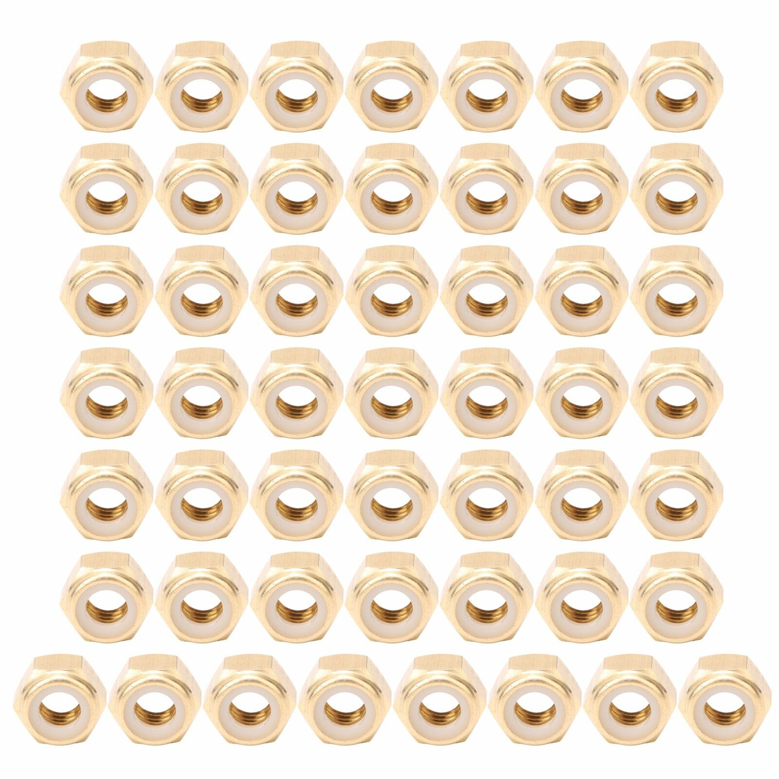 50 шт. самоконтрящихся гаек из чистой меди, надежные фиксаторы, антилузгающие крепежные аксессуары (M6), спецификация: M6