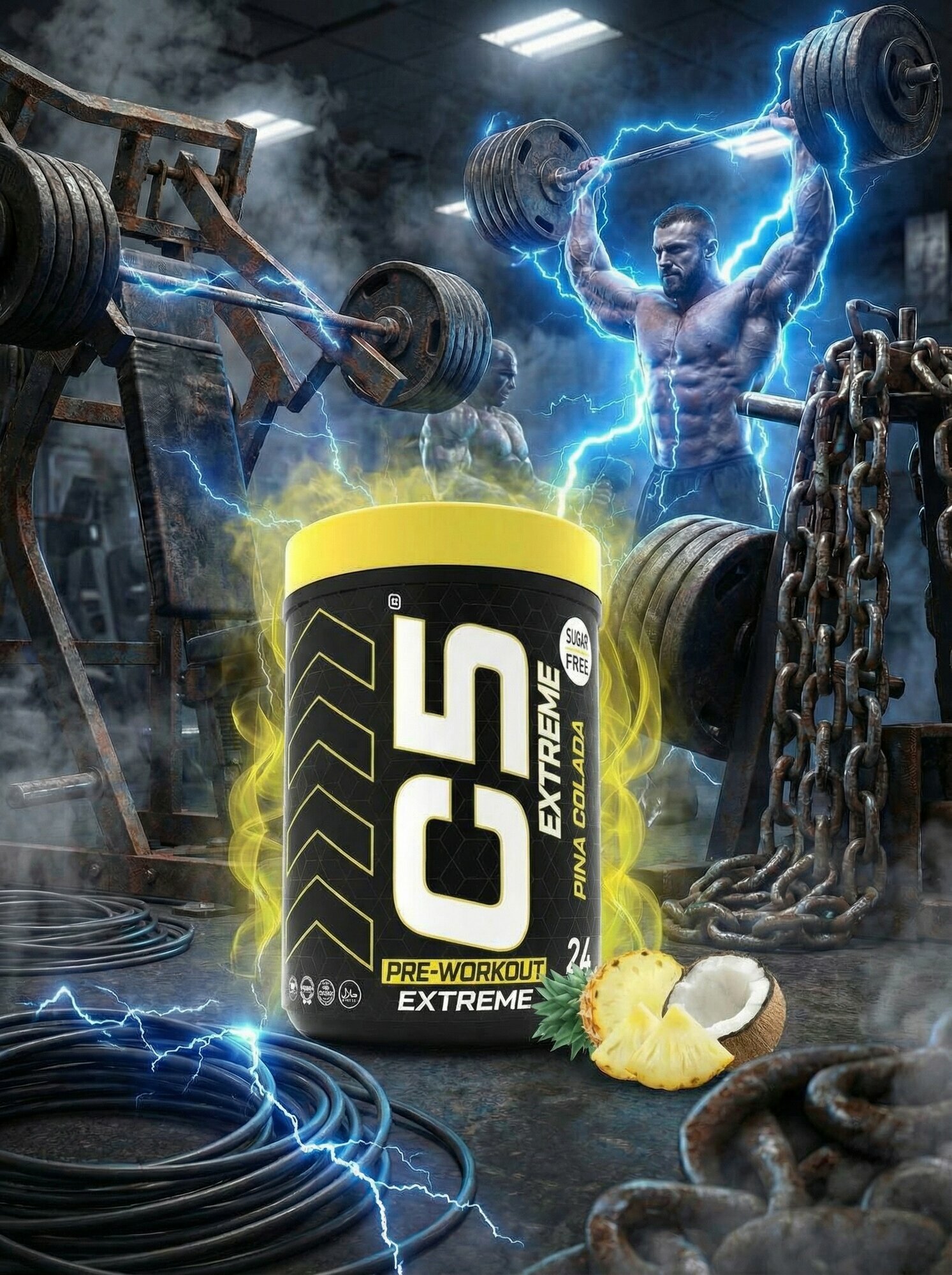 Предтренировочный комплекс C5 EXTREME, пина колада, 336г/24 порции