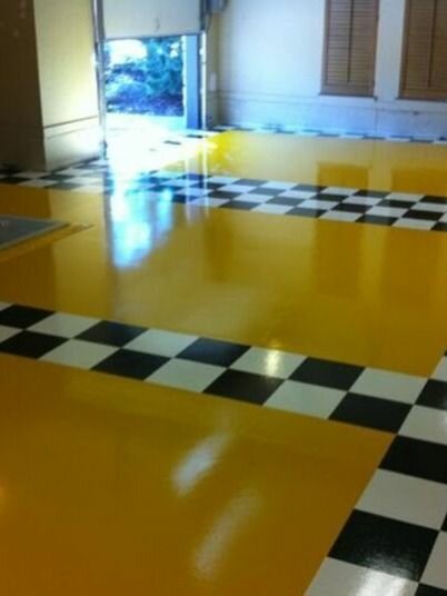 Наливной эпоксидный пол желтый 6 кг,5 м кв. 2х компонентный