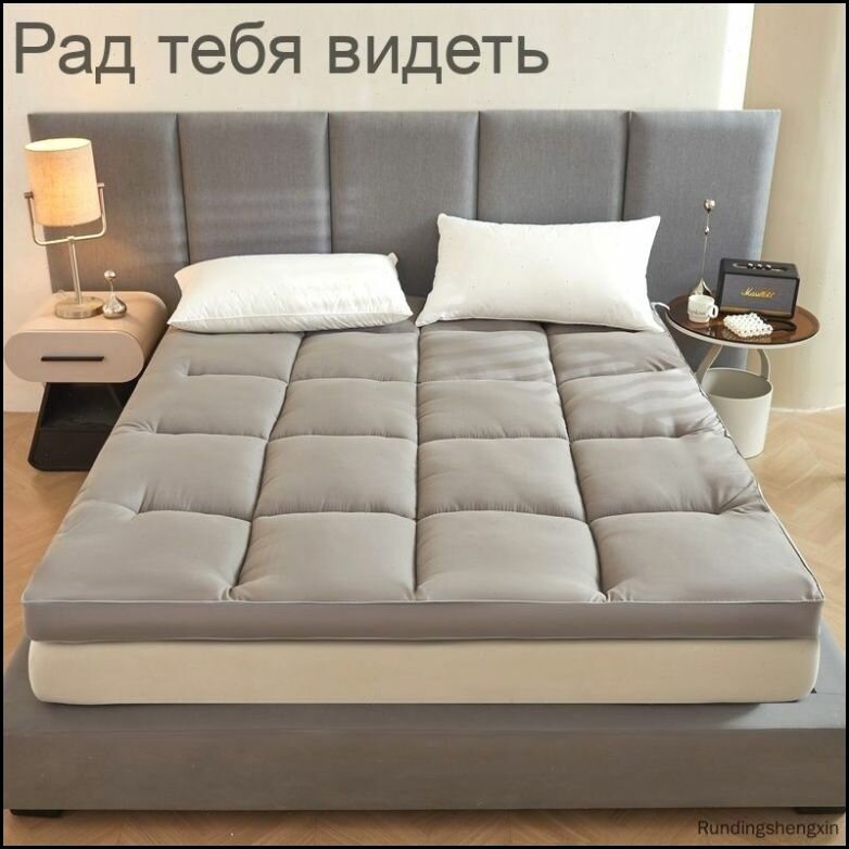 Матрас беспружинный 160х200 см мягкий топпер из холпласта для дивана и кровати, для выравнивания спального места