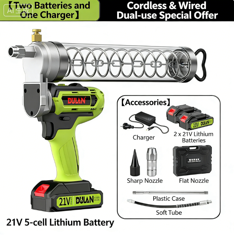 Dulan tools 12000PSL шприц для смазки, электрический смазочный пистолет