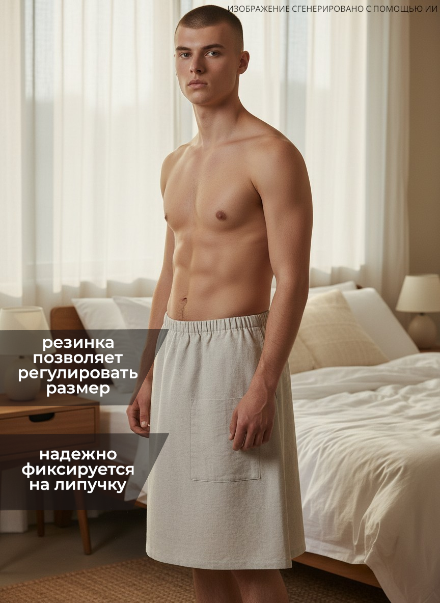 Килт банный изо льна — фото 1