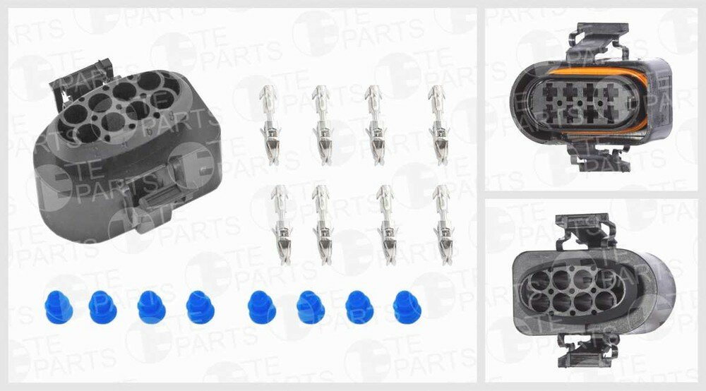 Разъем TE PARTS 7873734 8 контактов 4х2 в комплекте для жгута проводов топливного насоса DP 42, Thermo Pro 90/50, Hydronic, Eberspacher Thermo Pro 90, 50, Hydronic
