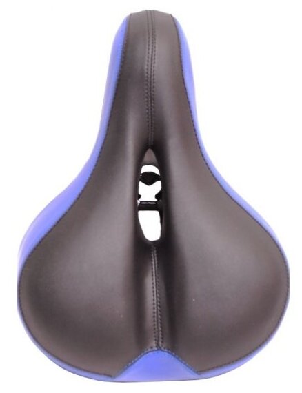 Седло Horst 250х210мм комфорт, с вентиляцией, с замком, эластомер, черно-синее, 00-171701