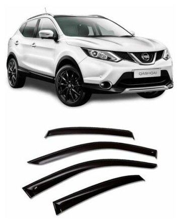 Дефлекторы боковых окон NISSAN Qashqai Ниссан Кашкай (2013-2019) дефлекторы окон