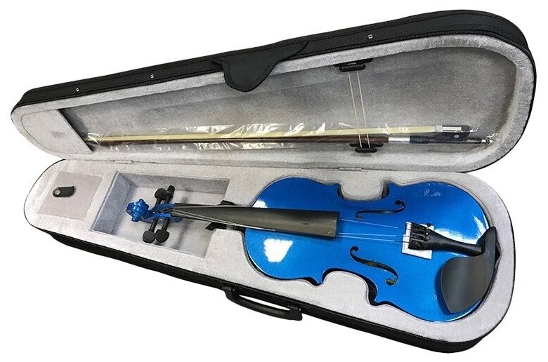 BRAHNER BVC-370/MBL 4/4 - Скрипка окрашенная, цвет - синий металик