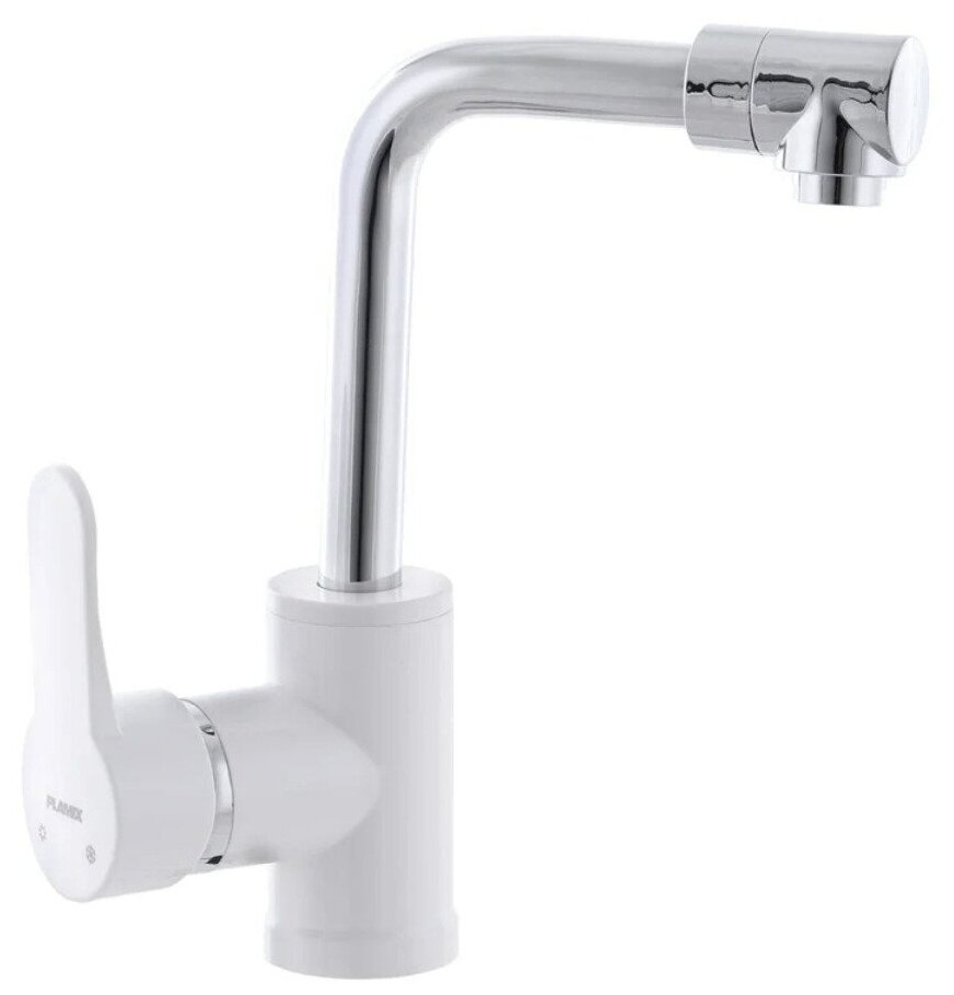 Смеситель для умывальника (раковины) из термопластика PLAMIX MARIO-001 WHITE (без подводки)