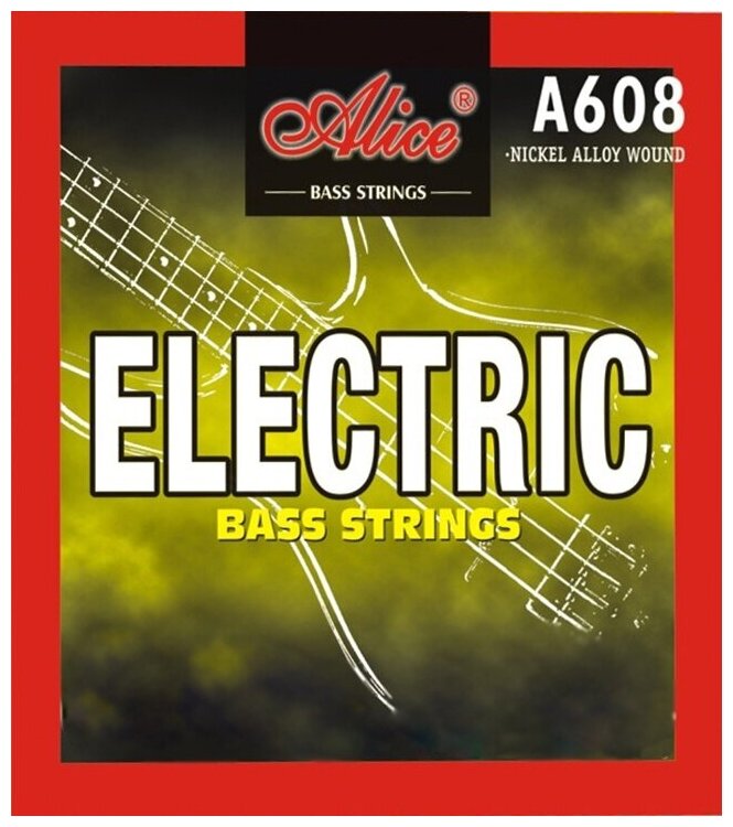 Струны для бас-гитары Alice 4-Strings A608(4)-M 45-105