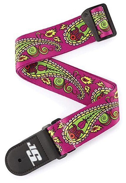50JS14 Joe Satriani Ремень для гитары, рисунок Paisley, фиолетовый, Planet Waves