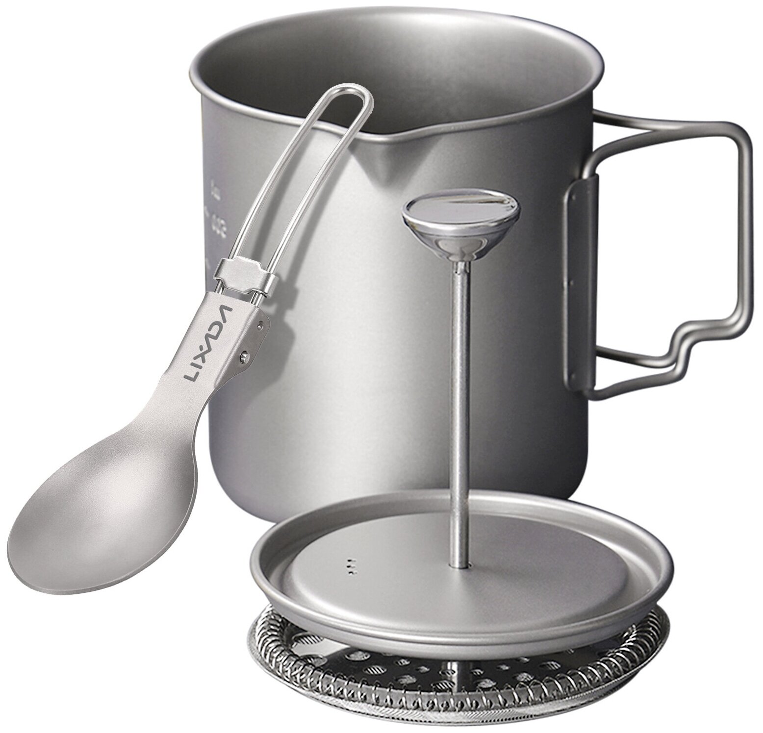 Lixada, 750 мл, титановая кофейная чашка, кружка, горшок для французского пресса,