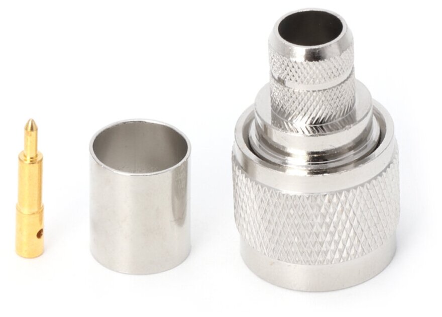 1 Комплект обжимного штекера N-типа RF-разъема, адаптера коаксиального преобразователя для кабеля LMR400 RG8