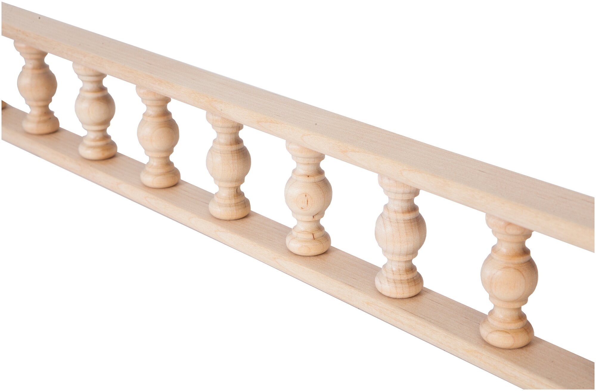 Балюстрада мебельная, декоративная, из берёзы, L 1025 мм (балясина 48 мм). Высота изделия 64 мм.