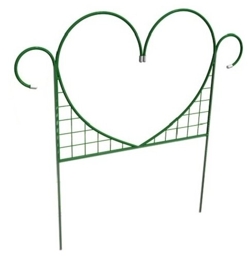 Забор декоративный, ограждение садовое декоративное для клумб, для грядок, для цветов "Сердце" 5 секций 0,76 х 0,77 м
