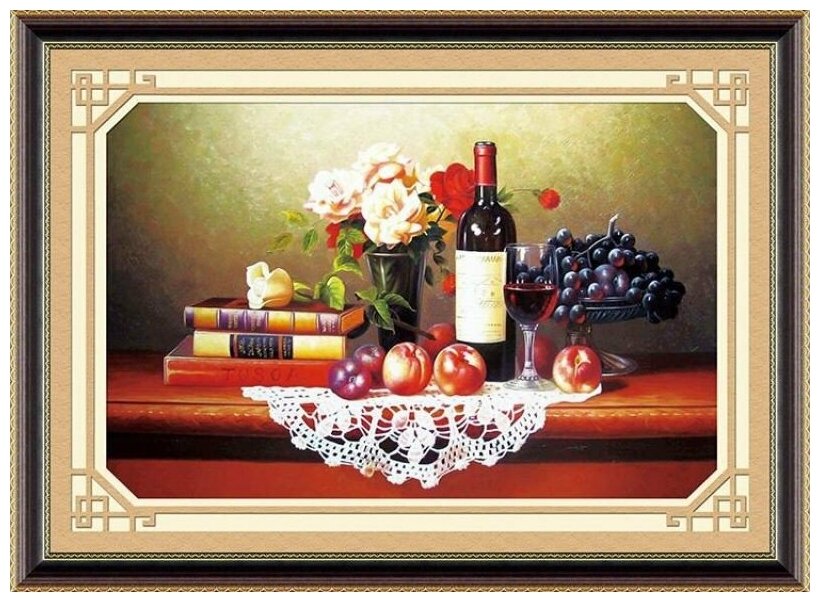 Алмазная мозаика Натюрморт с вином 80407