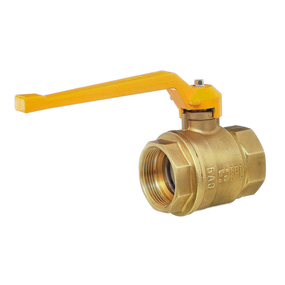 Кран шаровой газовый БАЗ 1/2 ВР(г) х 1/2 ВР(г) ручка (БАЗ. А10.0.15.40)