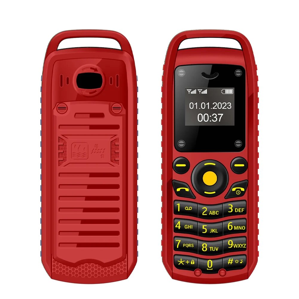Красный кнопочный телефон SERVO B25, 2 SIM, Bluetooth