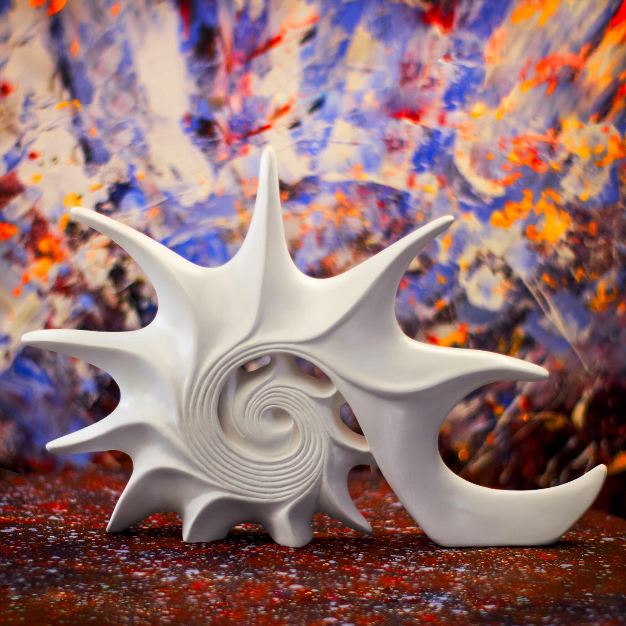 Декор для дома. Настольная интерьерная статуэтка ракушки в морском стиле. Белая.