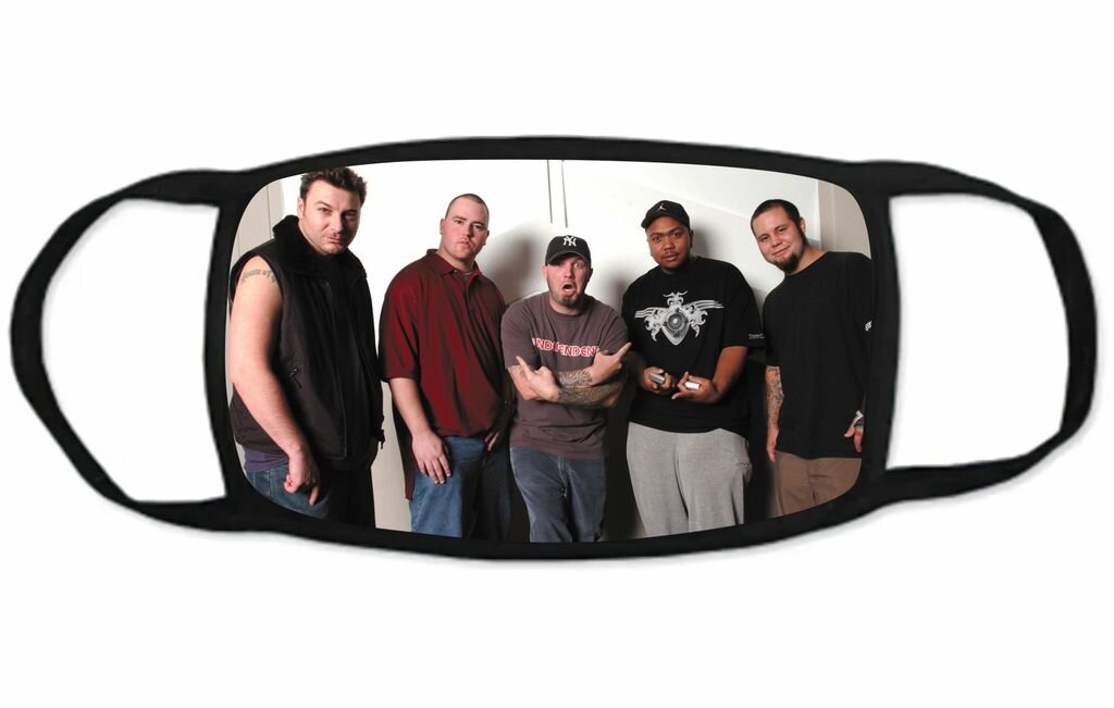 Маска защитная тканевая на лицо Limp Bizkit, Лимп Бизкит №8, Взрослая - 20 на 12,5 см