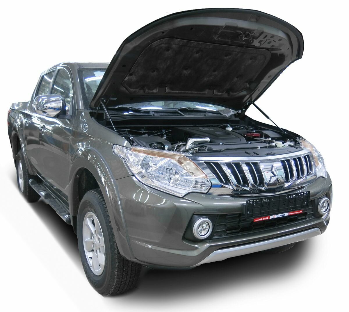 Газовые упоры капота АвтоУпор для Mitsubishi L200 V 2015-2019/Pajero Sport III 2016-2021, 2 шт, UMIL20021