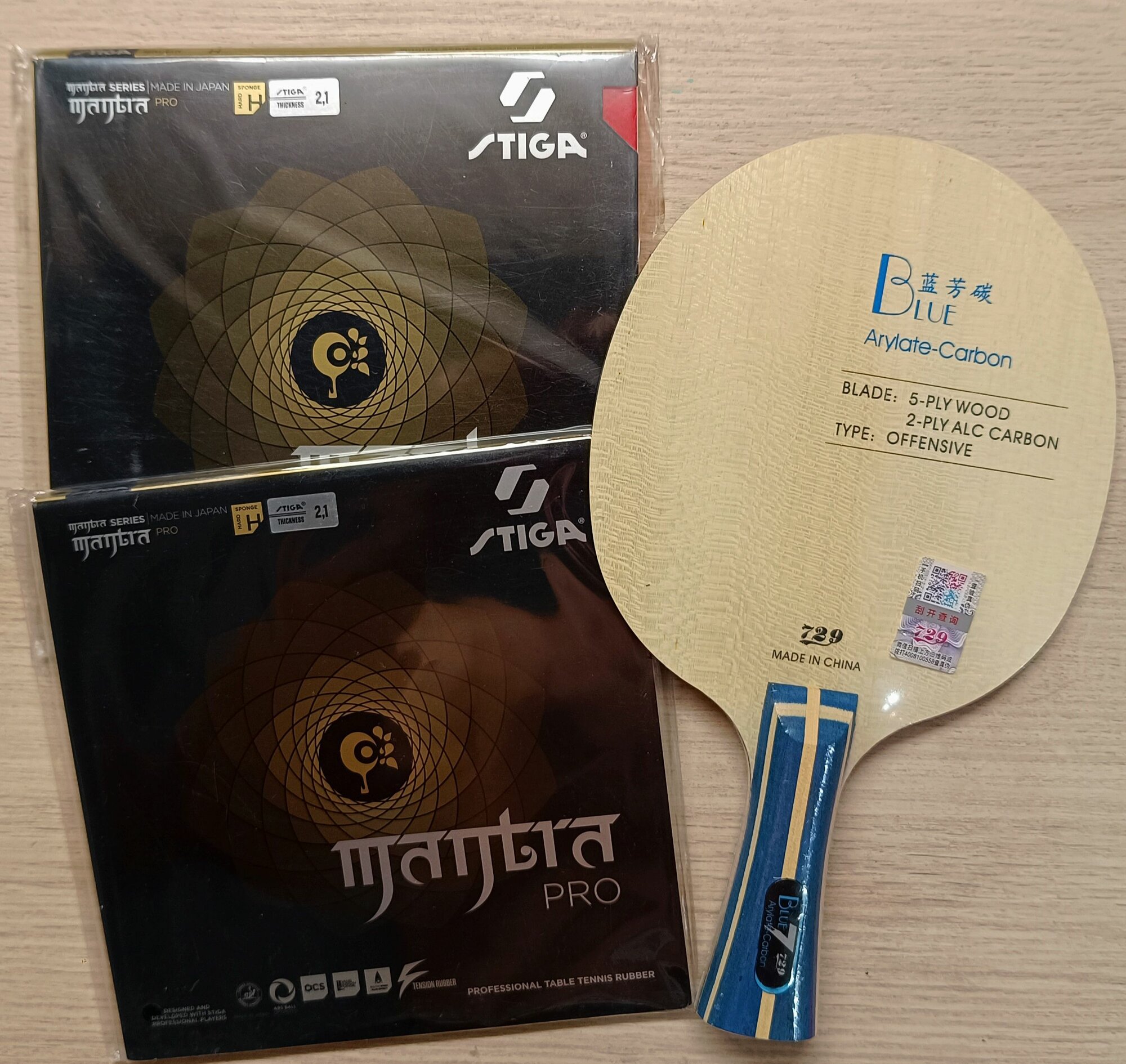 Ракетка STIGA Mantra Pro H , основание 729 Blue ALC Carbon / Профессиональная для настольного тенниса!