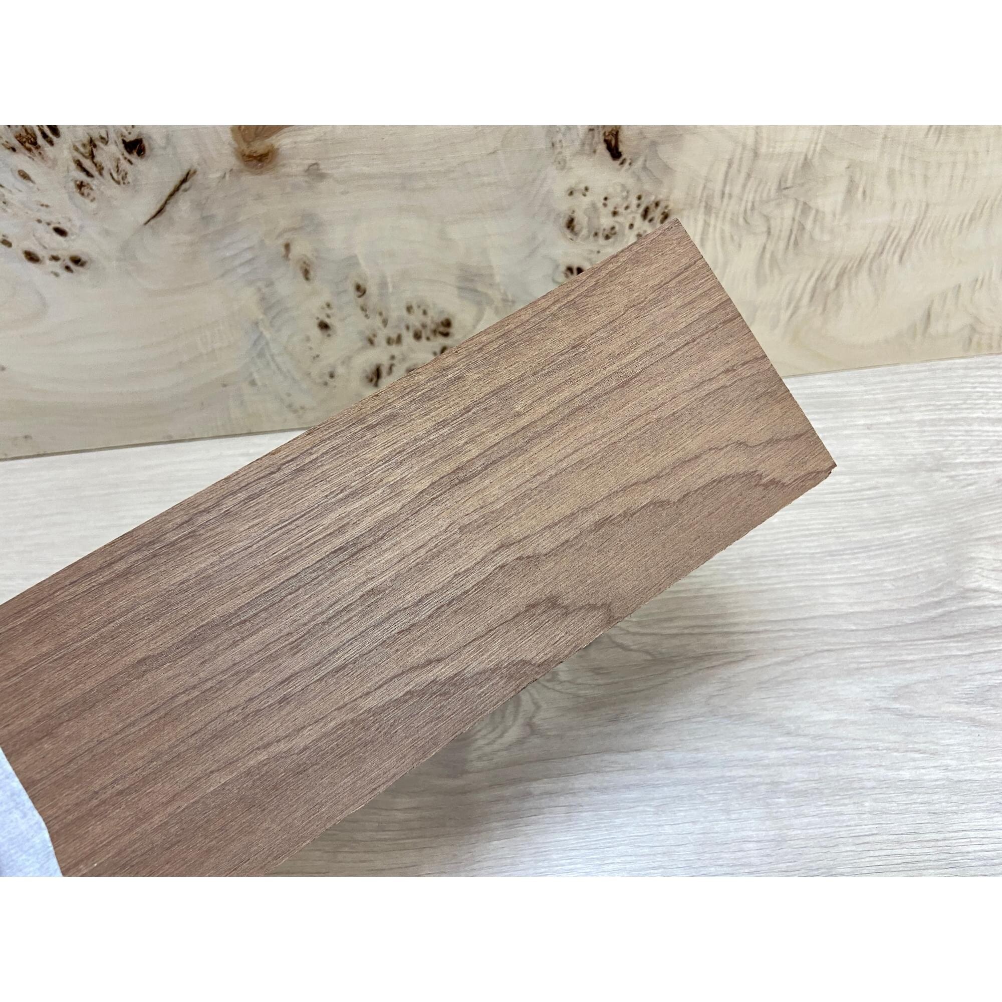 Заготовка накладки на головку грифа, сапели смешанный MusicWood NG-158 АА 3,5х92х250 мм