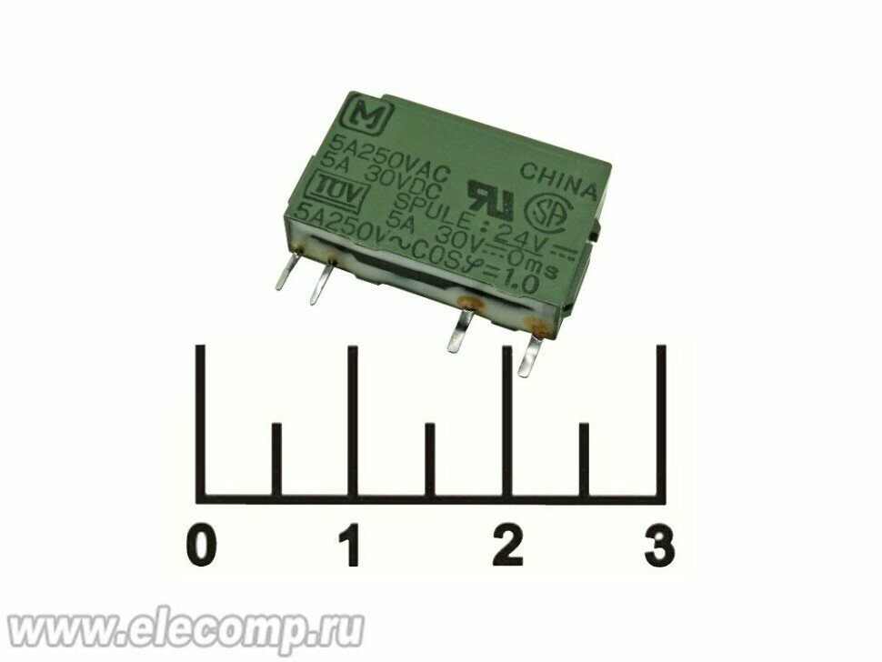 Реле =24V 5A/250V PA1AS-24V (APA3352)