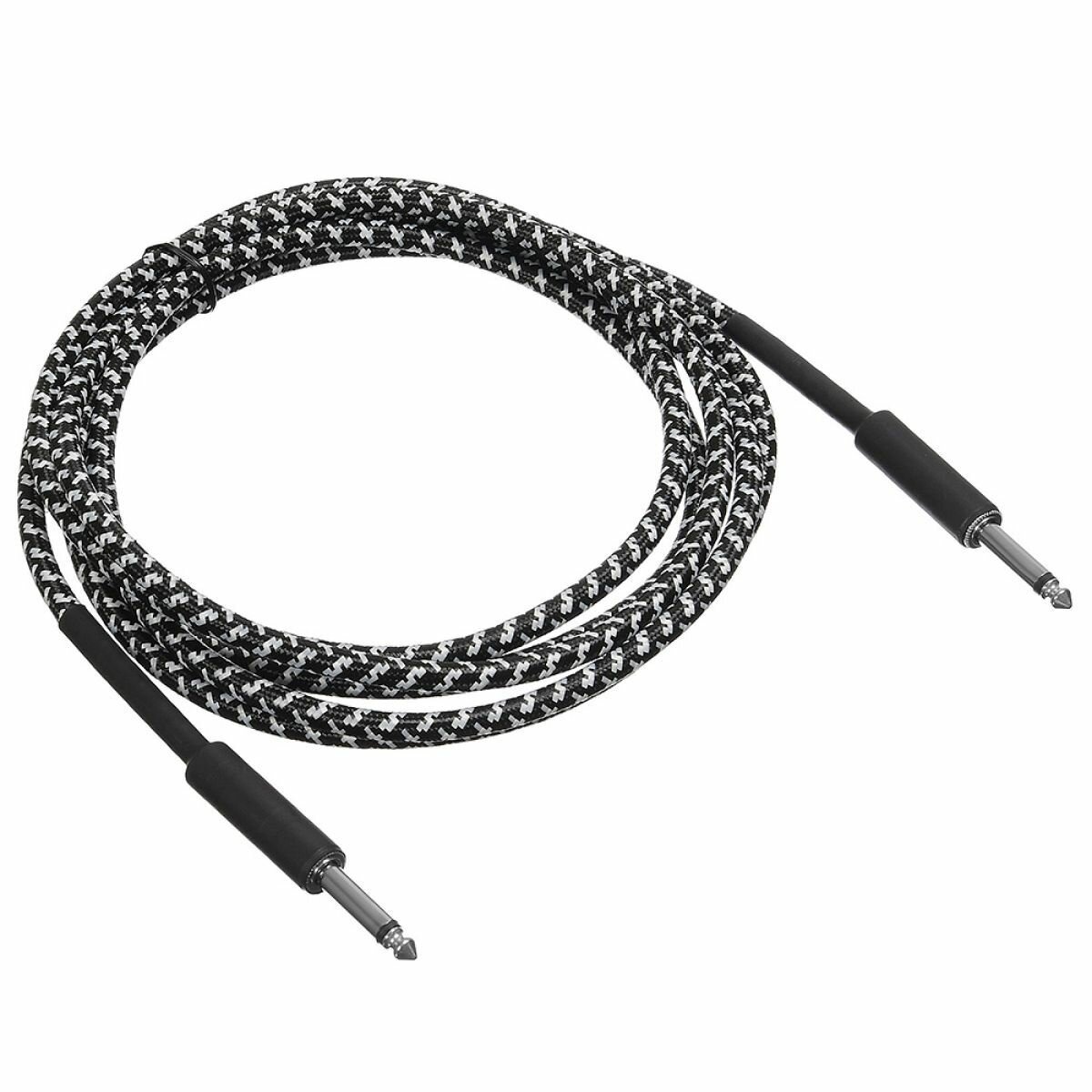 Кабель гитарный Dasmax FC-03 BK длина 3м, Jack - Jack, цвет - чёрный с белым