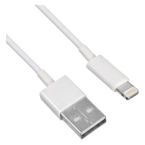 Кабель KINGPRICE KP-USBAL-2m, Lightning (m) - USB (m), 2м, 2.4A, белый