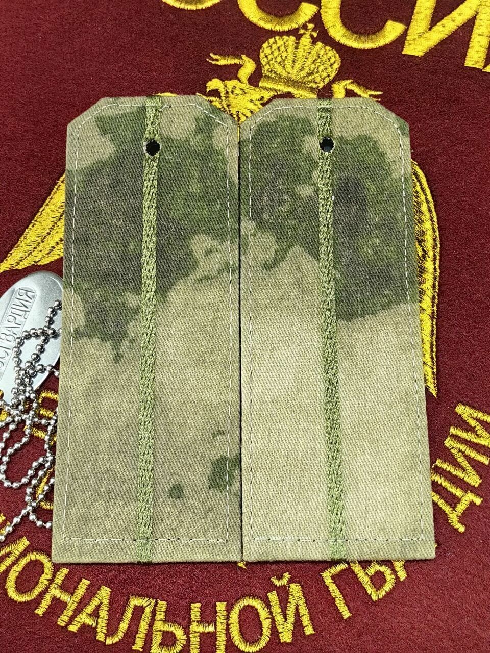 Погоны Росгвардии фсвнг полевые 1 просвет пластик мох зеленый