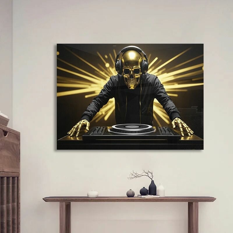 Картина ВсеКартины. Тут "Череп", холст, дерево, печать, на подрамнике, 20x30 см