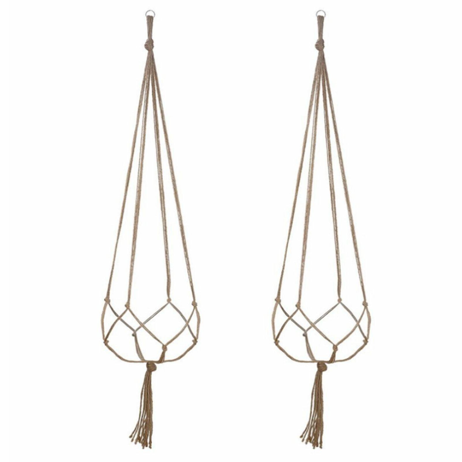 4 подвесных кашпо в стиле макраме для комнатных и уличных растений