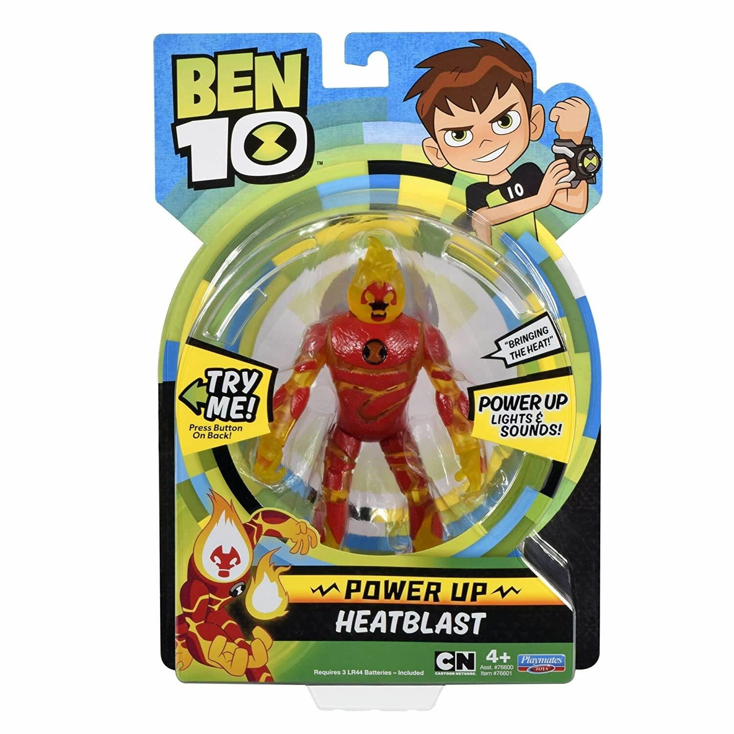 Playmates Toys Ben 10 Power Up Action Figure Анимационная модель Фигурка, со светом и звуками, Подходит для детей старше 4 лет