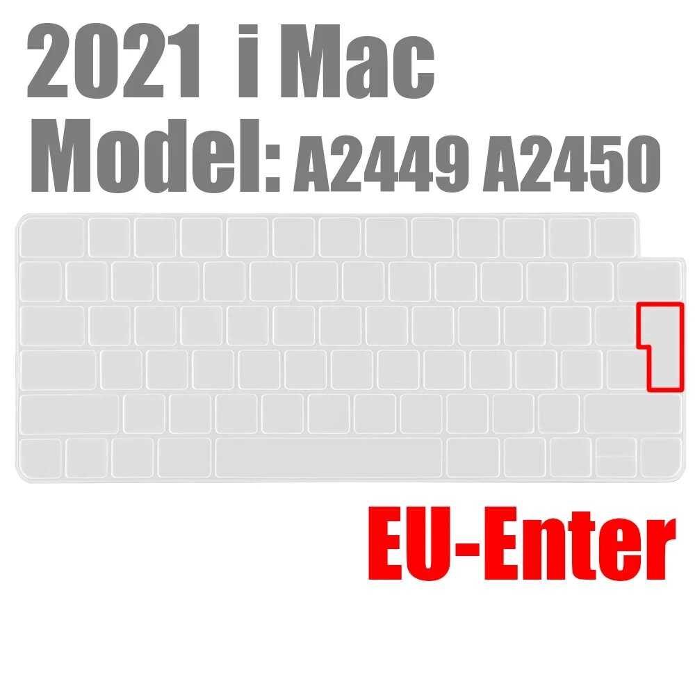 Чехол для клавиатуры Apple Magic (выпуск 2021 г.) A2450 A2449, защита для клавиатуры iMAC Силиконовая Bluetooth клавиатура, чехол, Новинка