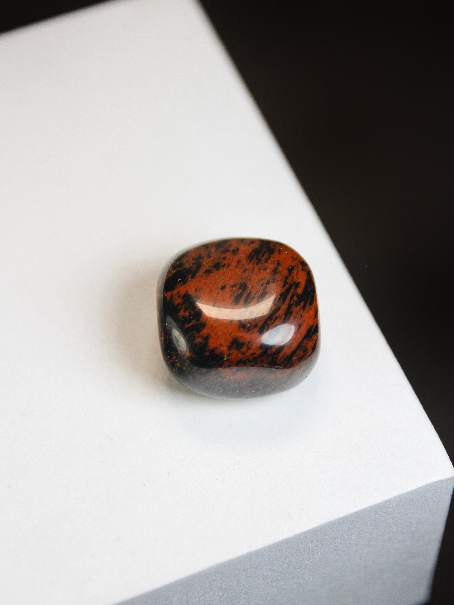 Оберег, амулет Обсидиан - 2-2.5 см, натуральный камень, самоцвет, галтовка, 1 шт - привлекает энергии изобилия