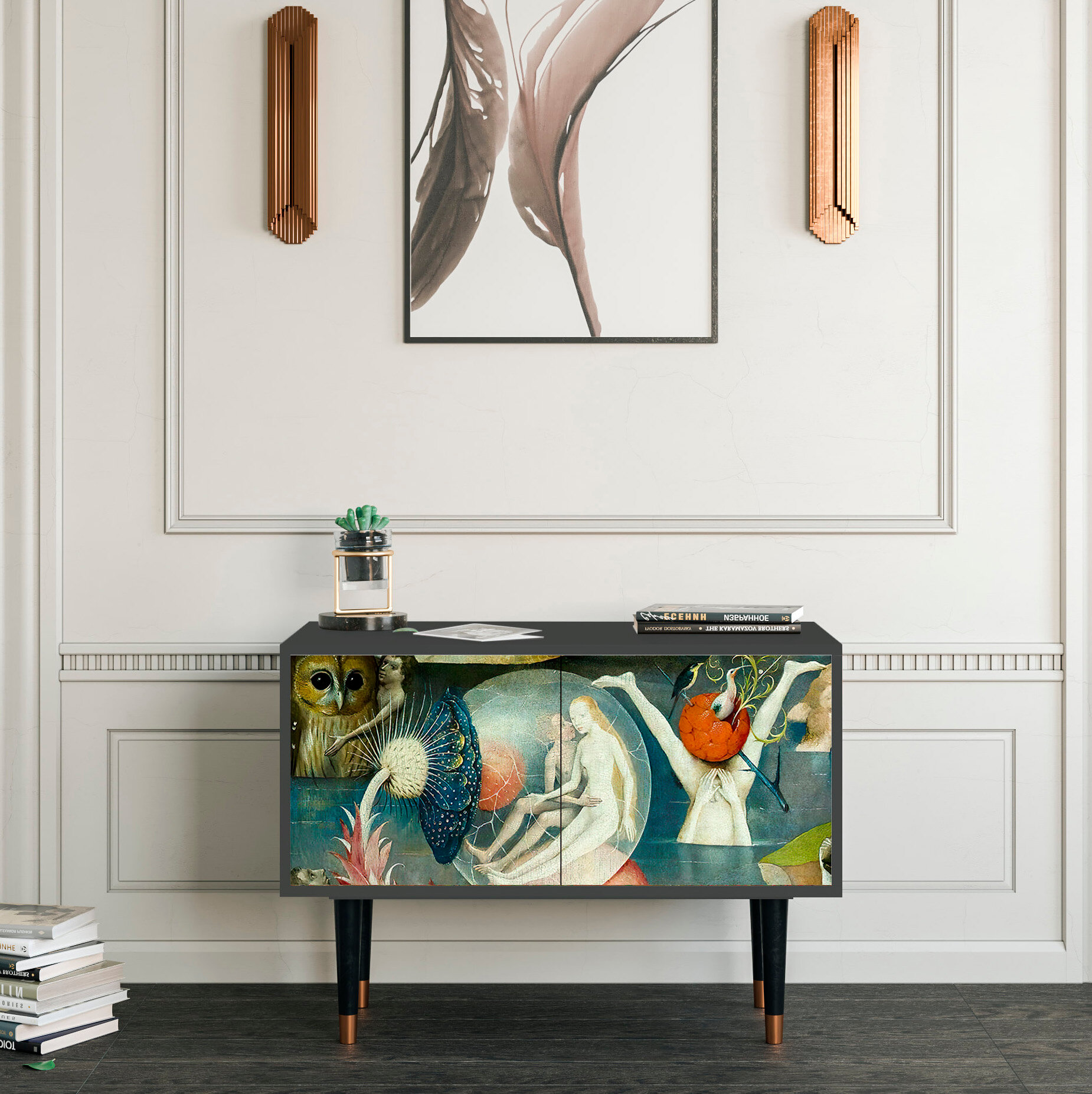 Комод - STORYZ - S1 The Garden Of by Hieronymus Bosch, Размер - 94 x 69 x 48 см, Цвет корпуса - , Антрацит