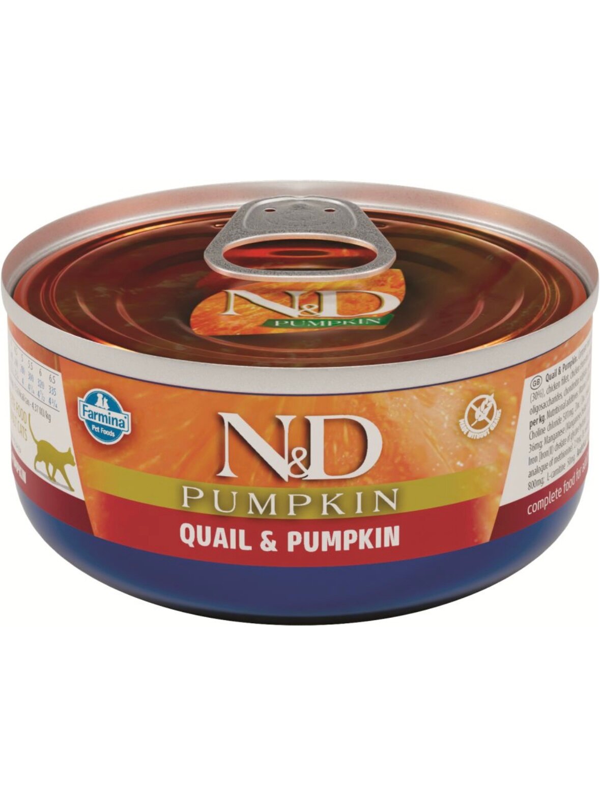 Консервы Farmina ND Cat Pumpkin Quail для кошек с перепелом и тыквой 70г (6шт)