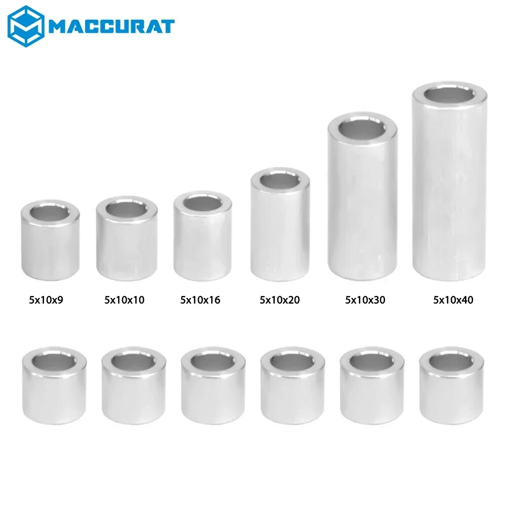 5 шт, алюминиевые прокладки маccurat 5 мм 5x10x8