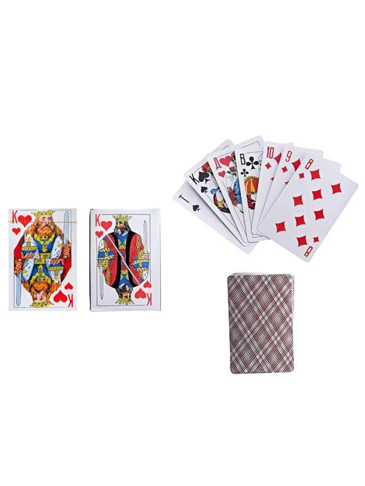 Атласные игральные карты в коробке (54 карты, 8х5 см)