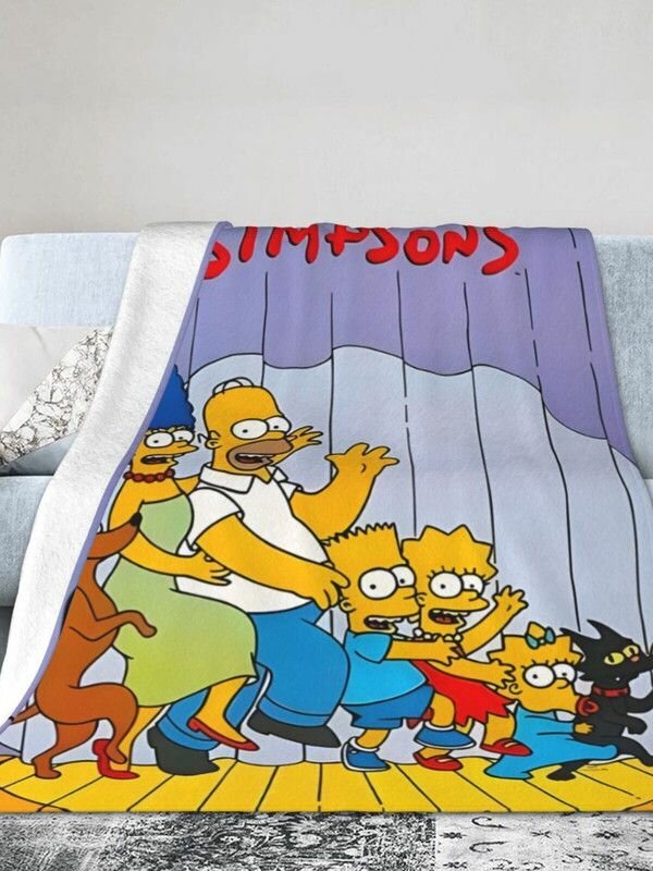 Плед The Simpsons Пледы Симпсоны Симпсон Homer Marge Bart Lisa Maggie