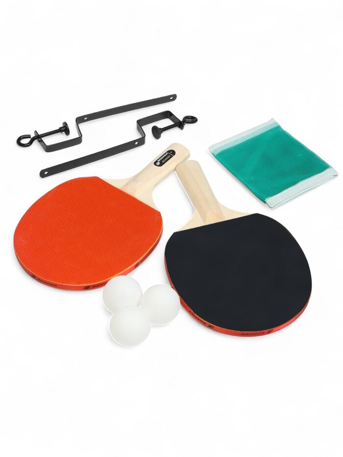 Набор для настольного тенниса BOSHIKA Training: 2 ракетки, 3 мяча, сетка, крепление